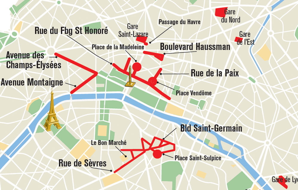 CARTE. Les périmètres des zones touristiques internationales à Paris