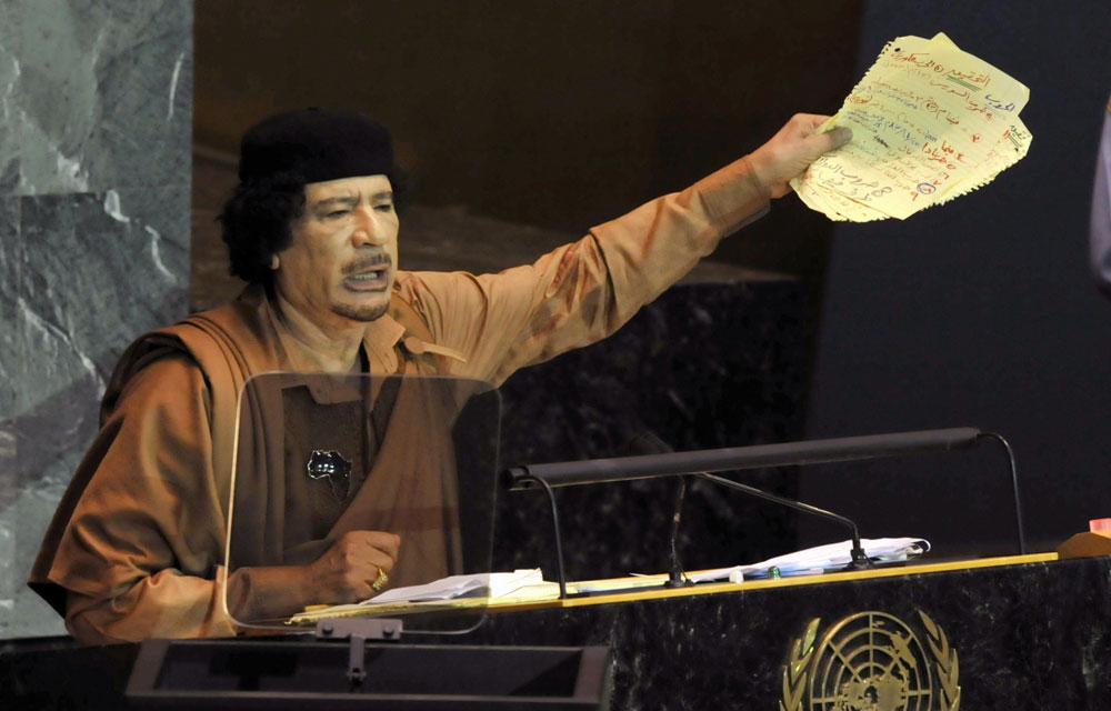 Kadhafi fait son show à l'ONU
