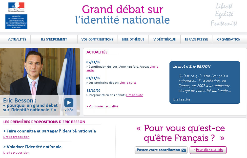 L'identité nationale sur le Net